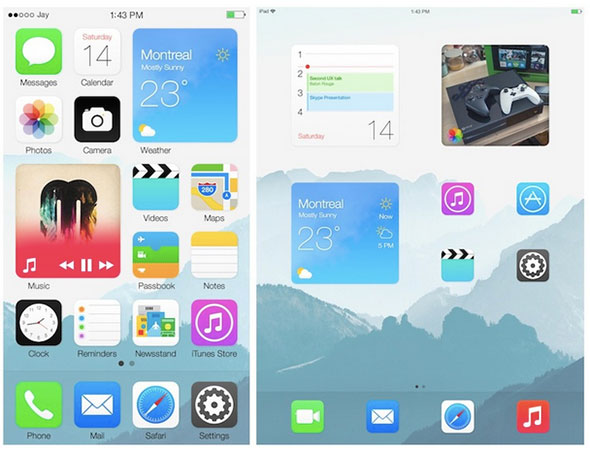 เผยคลิป คอนเซ็ปต์ iOS 8 สุดเจ๋ง มาพร้อมกับ Live Tiles ที่ปรับขนาดได้ ...