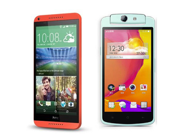 เทียบ 2 สมาร์ทโฟนมาแรง 2 รุ่นฮิต OPPO N1 mini และ HTC Desire 816 ...