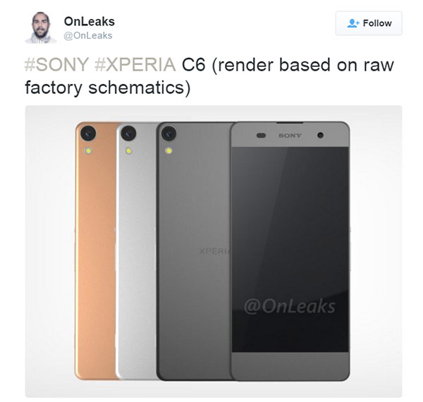 Sony Xperia C6 สมาร์ทโฟนจอ Full HD ไร้ขอบไซส์ยักษ์ 6 นิ้ว! พร้อมชิปเซ็ต ...