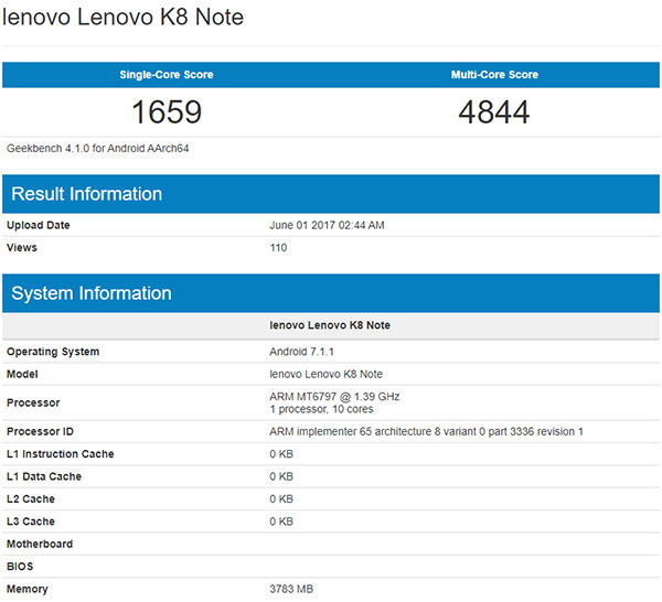 Lenovo K7 Note ว่าที่สมาร์ทโฟน K-Series รุ่นใหม่ล่าสุด หลุดสเปก พร้อม ...