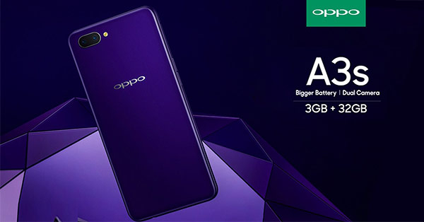 เปิดตัว OPPO A3s รุ่นอัปเกรดพร้อม RAM 3GB บนดีไซน์ Super Full Screen จอ ...