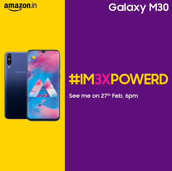 Samsung Galaxy M30 ยืนยันเปิดตัว 27 ก.พ. นี้ มาพร้อมกล้องหลัง 3 ตัว จอ ...